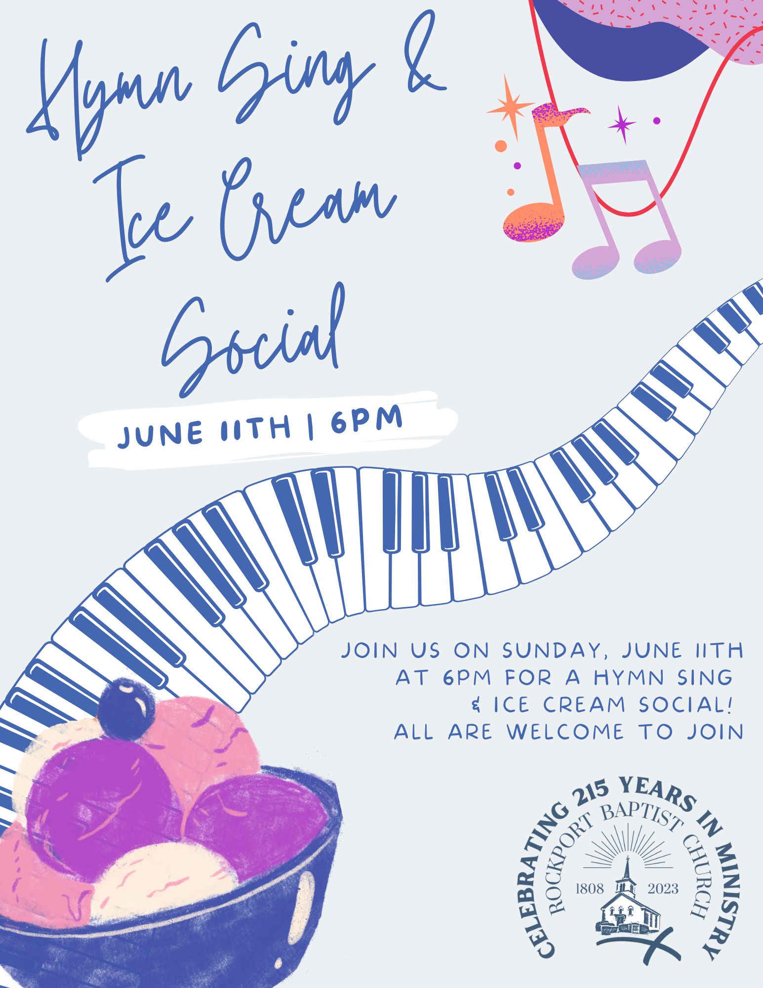 Hymn Sing & Ice Cream | First Baptist Church of Rockport
