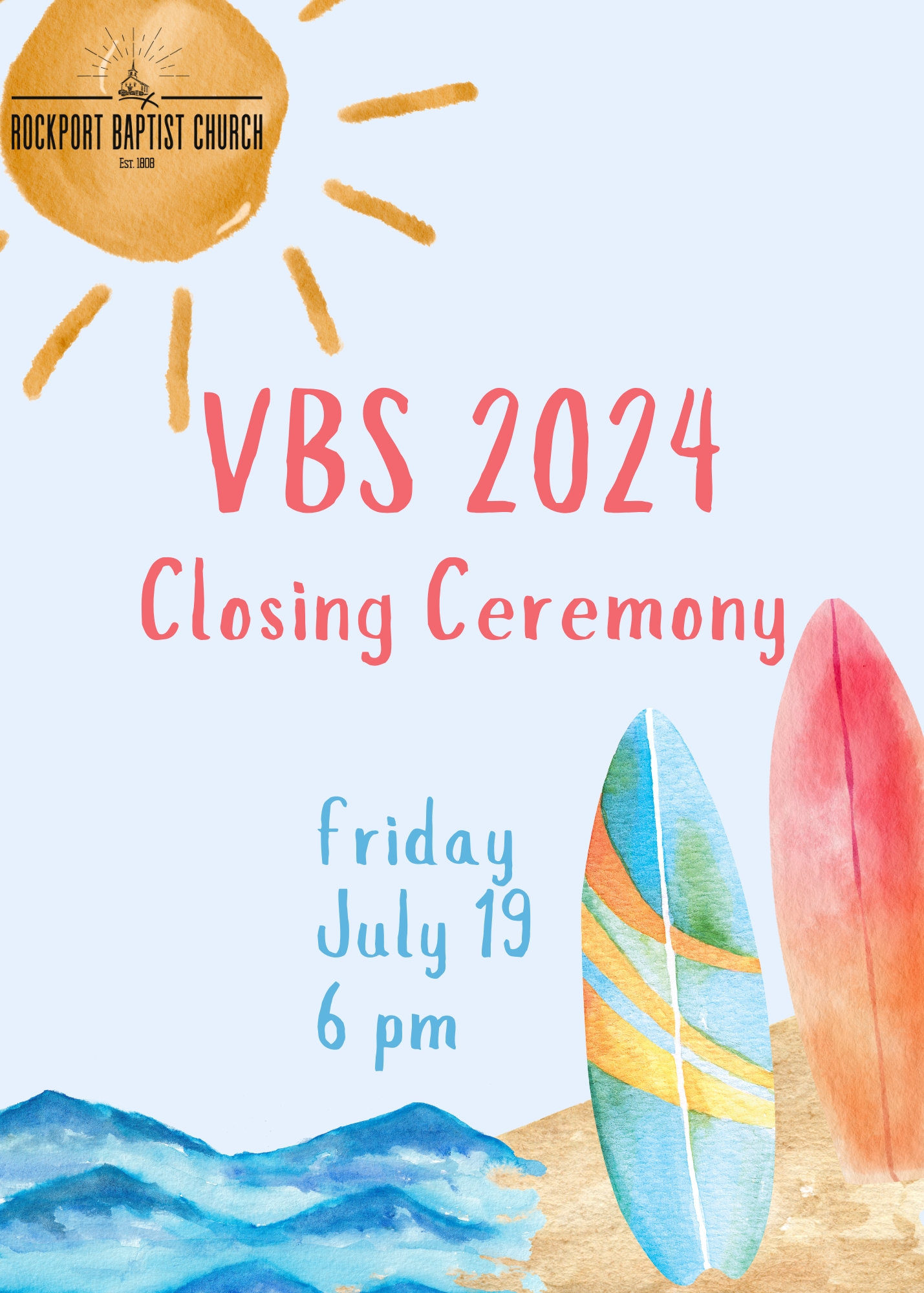 vbs closing ceremony | First Baptist Church of Rockport
