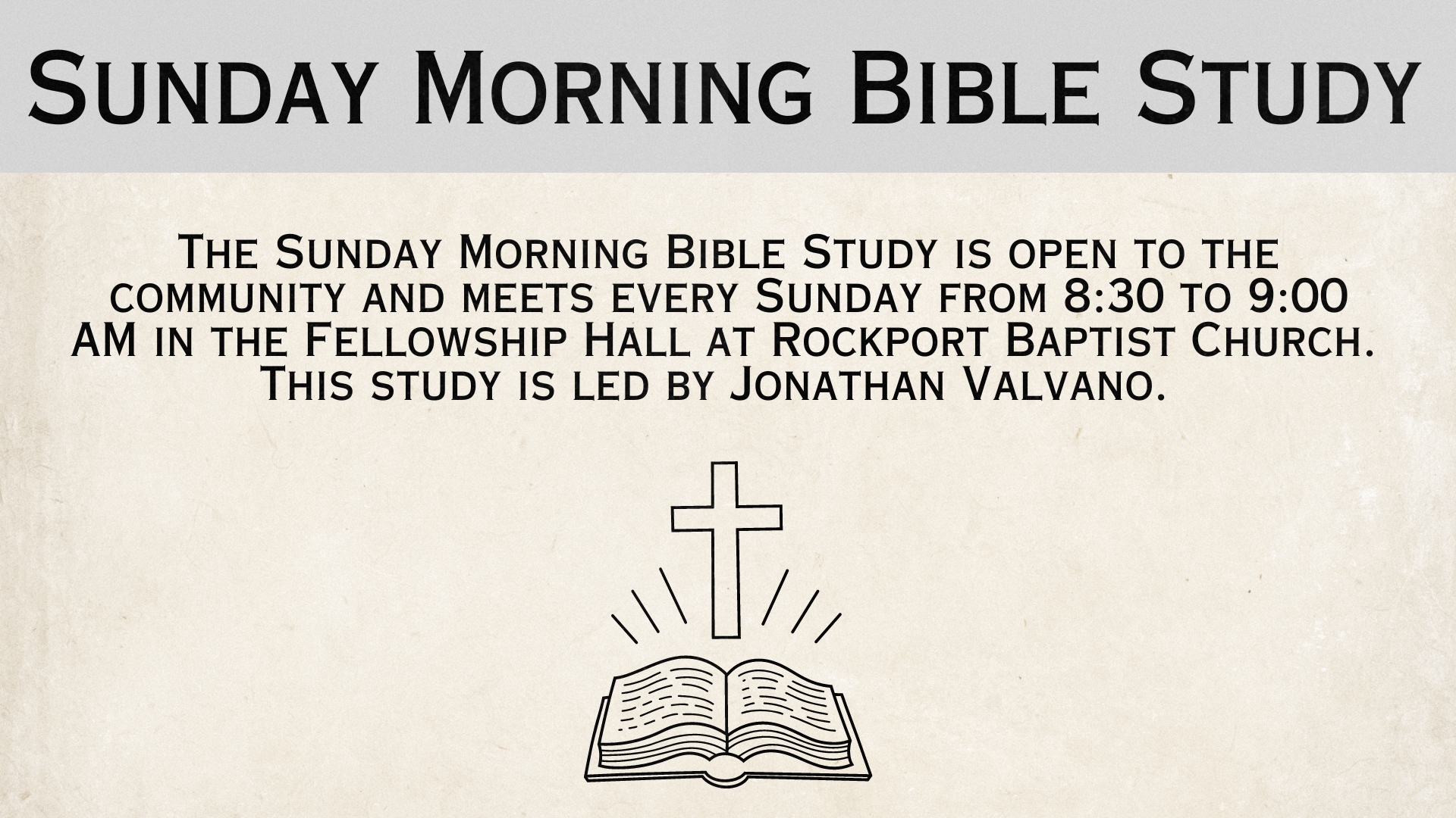 sunday study | First Baptist Church of Rockport